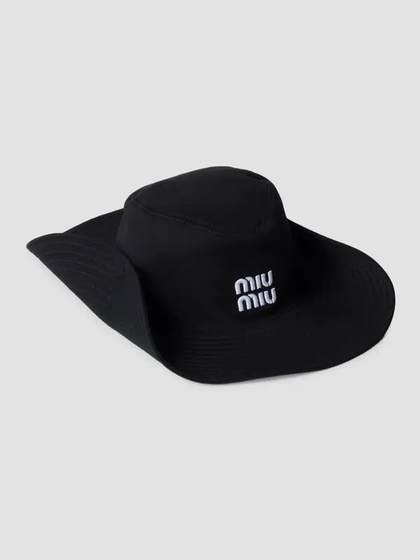 Miu Miu Drill Cowboy Hat - Black