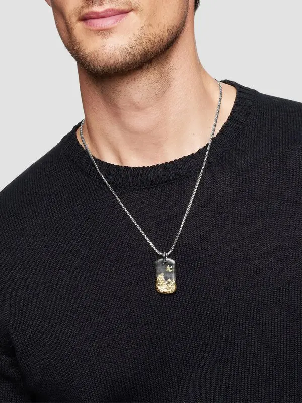 David Yurman Waves Tag In Sterling