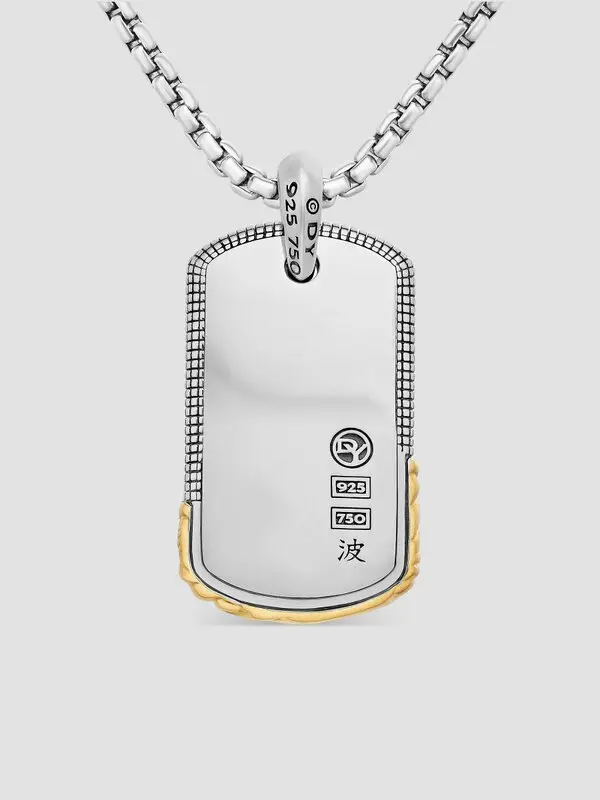David Yurman Waves Tag In Sterling