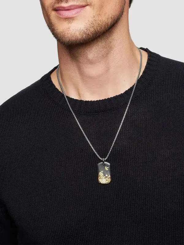 David Yurman Waves Tag In Sterling