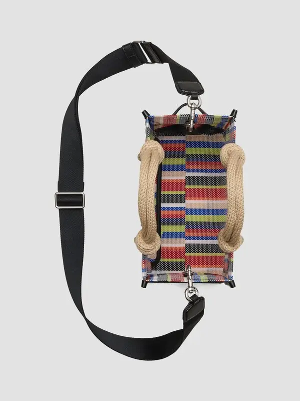 Marc Jacobs The Stripe Mesh Small Tote Bag - Red Multi