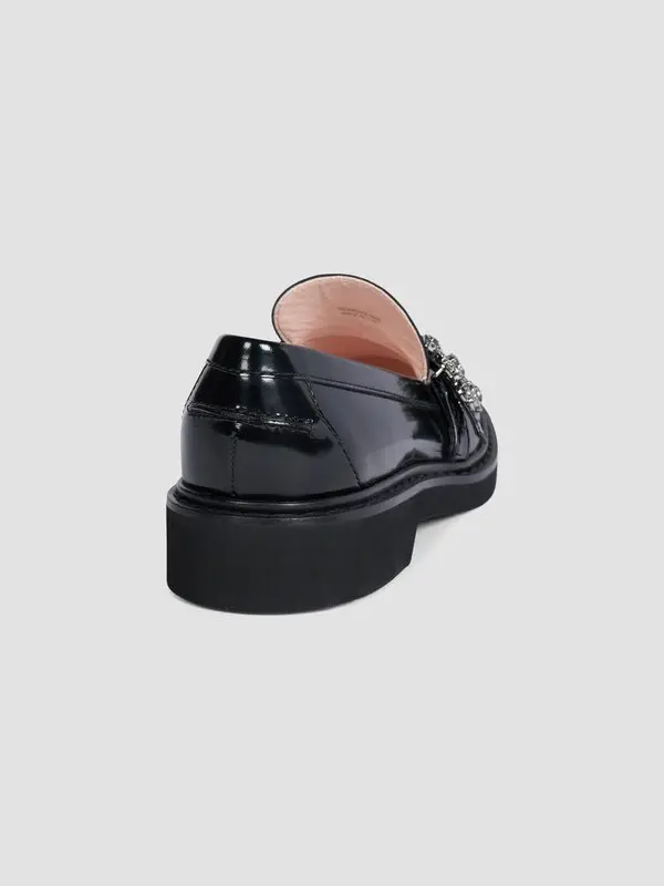 ROGER VIVIER Viv Rangers Strass 25mm Patent Leather Loafers