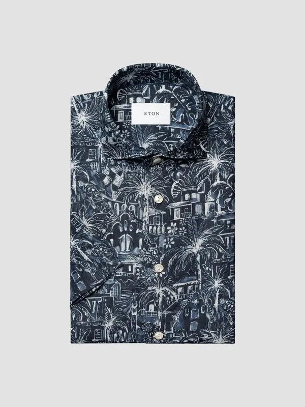 Eton Slim-fit Garden Linen Shirt