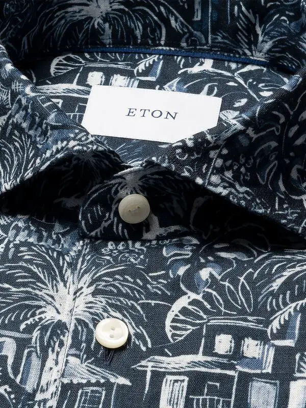 Eton Slim-fit Garden Linen Shirt