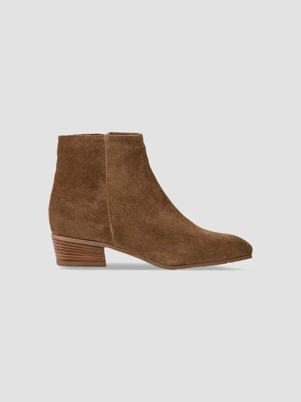 Aquatalia Fuoco 31mm Suede Ankle Boots - Champagne