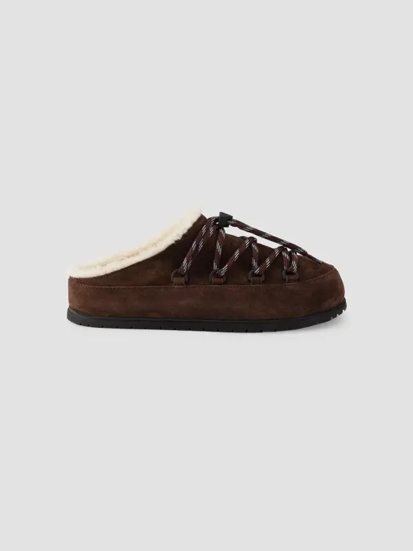 Prada Suede Mules - Brown