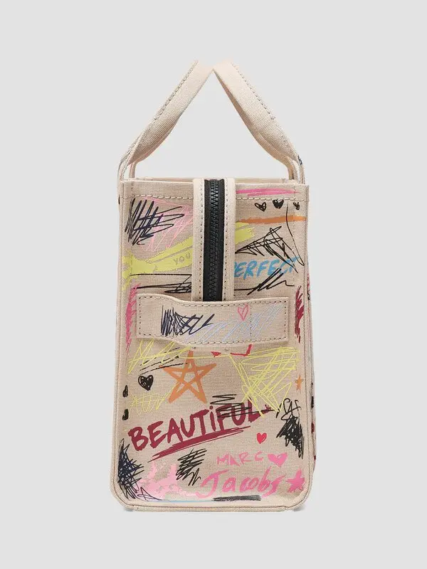 Marc Jacobs The Punk Medium Scribble Canvas Tote Bag