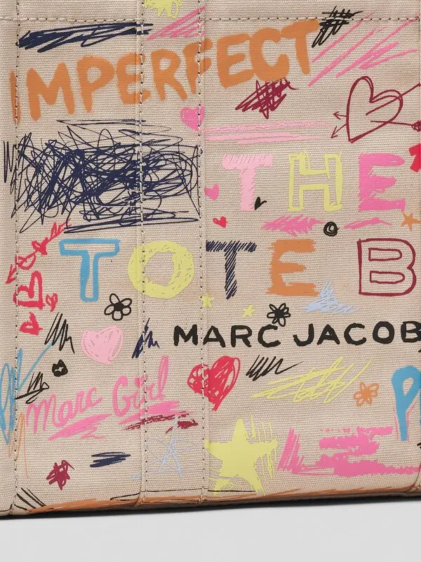 Marc Jacobs The Punk Medium Scribble Canvas Tote Bag