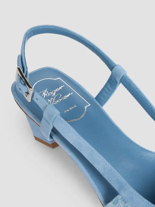 ROGER VIVIER 45mm Crochet Slingback Pumps