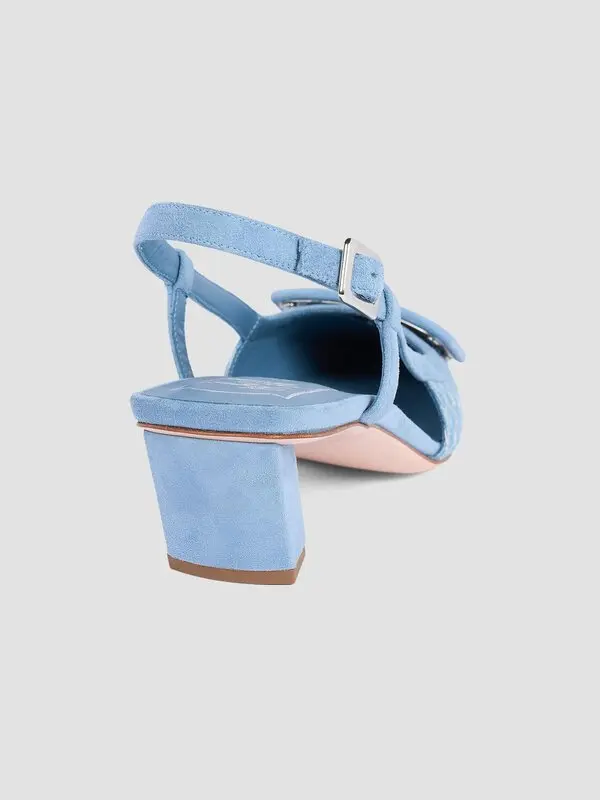 ROGER VIVIER 45mm Crochet Slingback Pumps