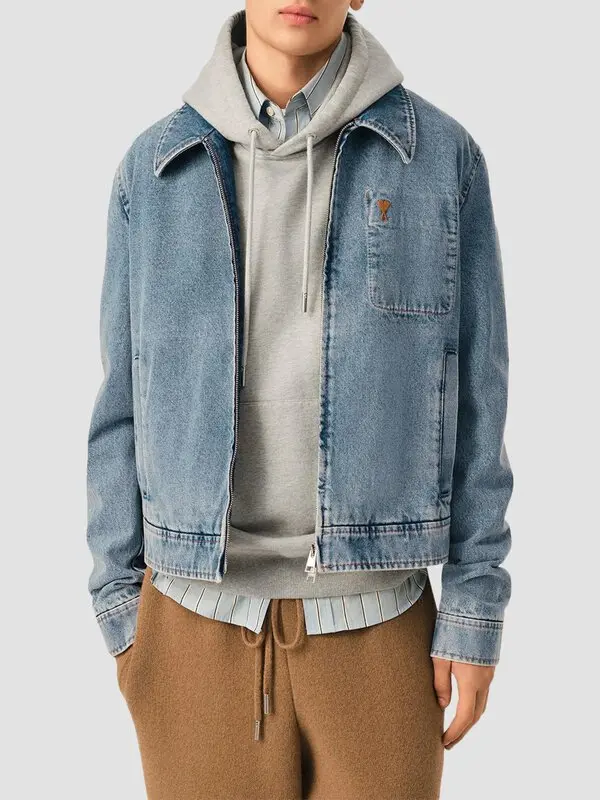 AMI Paris De Coeur Zipped Jacket
