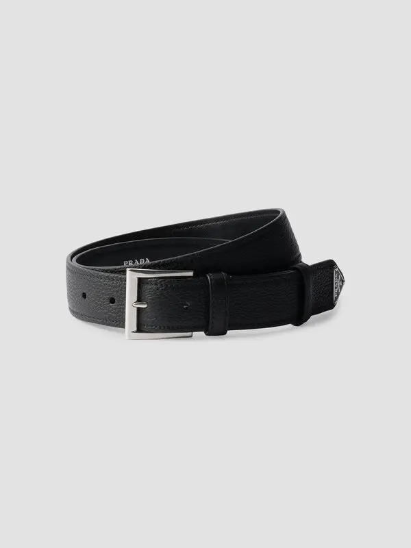 Prada Leather Belt - Black