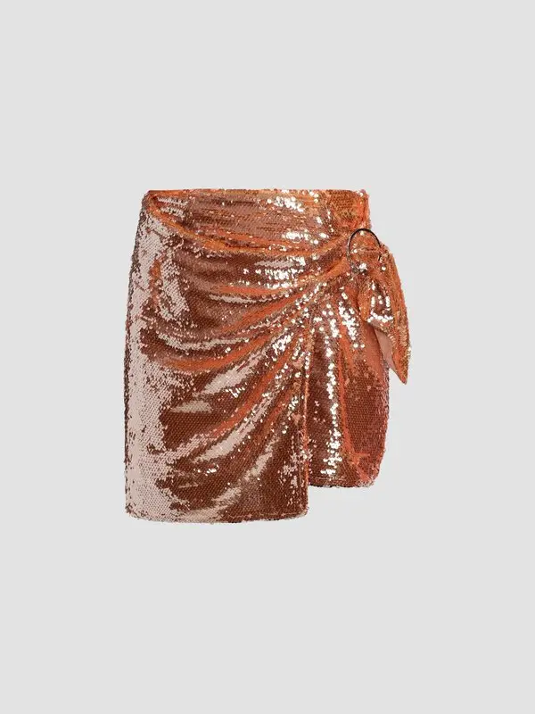 TOCCIN Dawson Sequin Sarong-style Miniskirt - Spritz