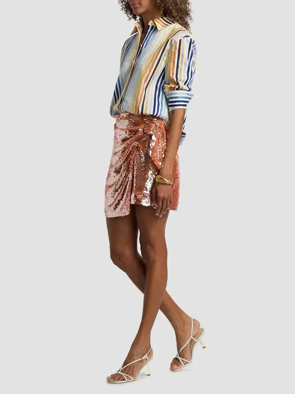 TOCCIN Dawson Sequin Sarong-style Miniskirt - Spritz