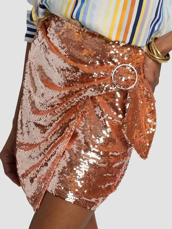 TOCCIN Dawson Sequin Sarong-style Miniskirt - Spritz