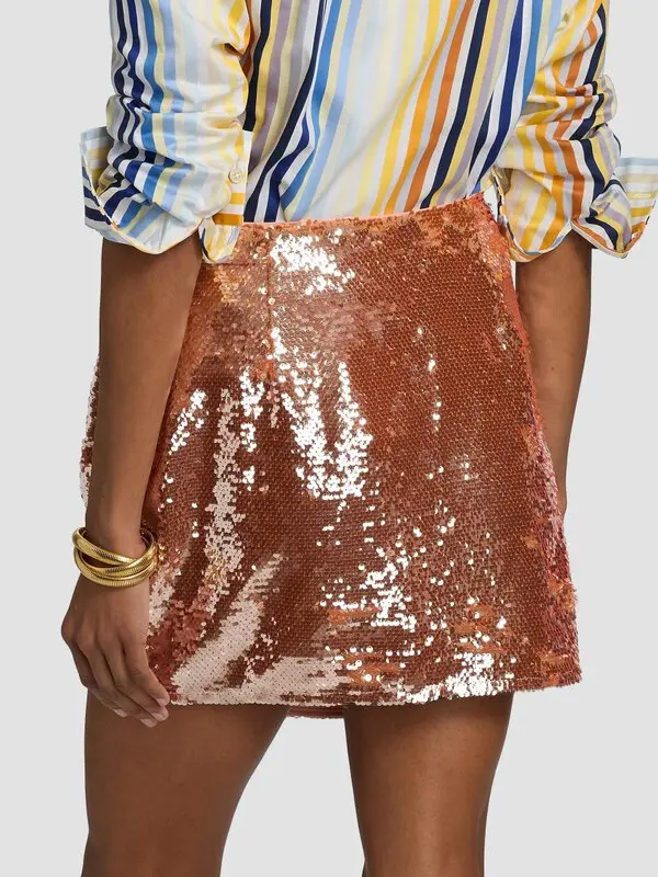 TOCCIN Dawson Sequin Sarong-style Miniskirt - Spritz