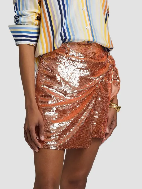 TOCCIN Dawson Sequin Sarong-style Miniskirt - Spritz