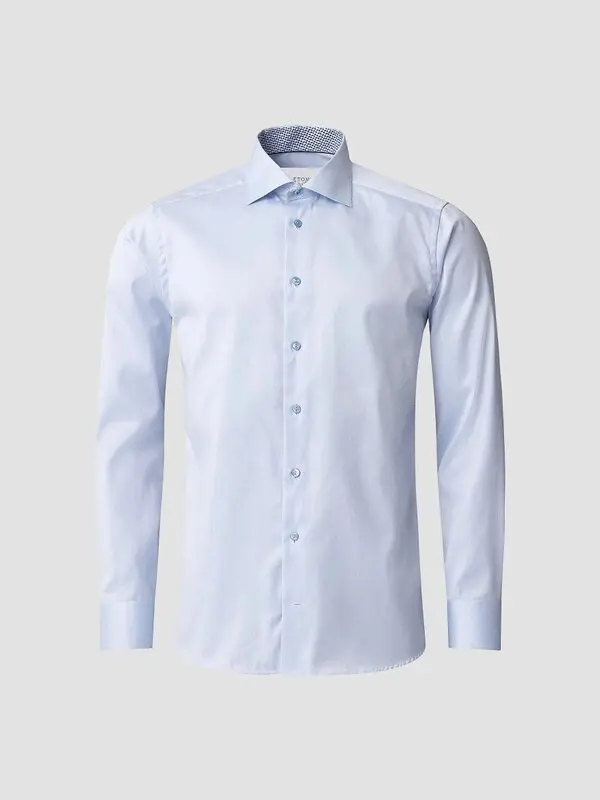 Eton Geometric Contemporary-fit Solid Shirt