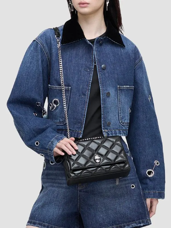 Marc Jacobs The Slim Dual Quilted Convertible Shoulder Bag - Black