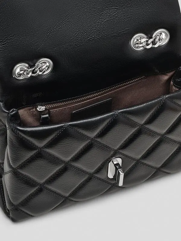 Marc Jacobs The Slim Dual Quilted Convertible Shoulder Bag - Black