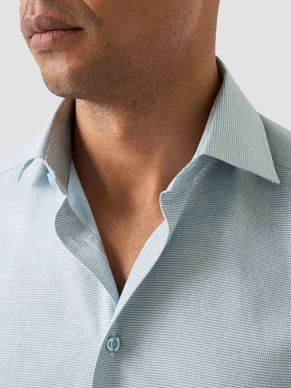 Eton Contemporary-fit Semi-solid Cotton Shirt