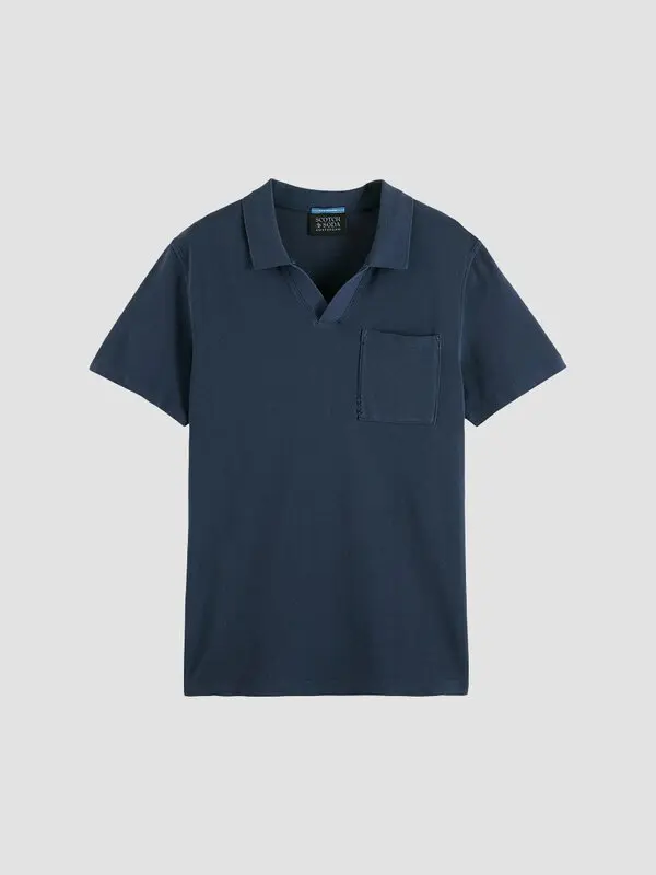 Scotch & Soda Gart-dyed Piqué Pocket Polo Shirt