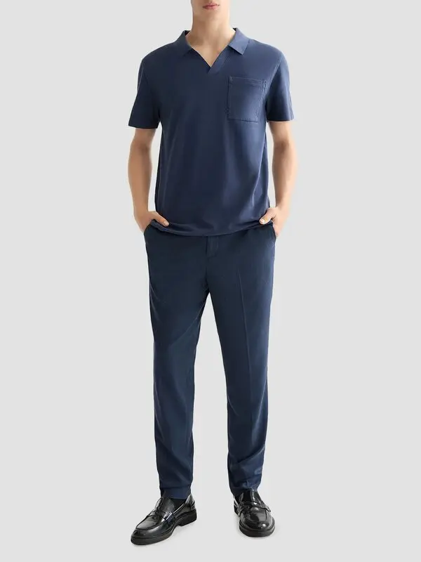 Scotch & Soda Gart-dyed Piqué Pocket Polo Shirt