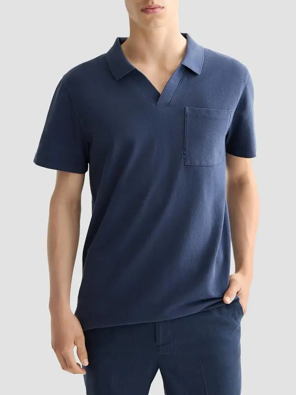 Scotch & Soda Gart-dyed Piqué Pocket Polo Shirt