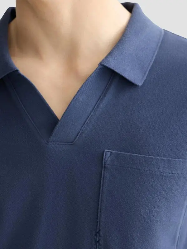 Scotch & Soda Gart-dyed Piqué Pocket Polo Shirt