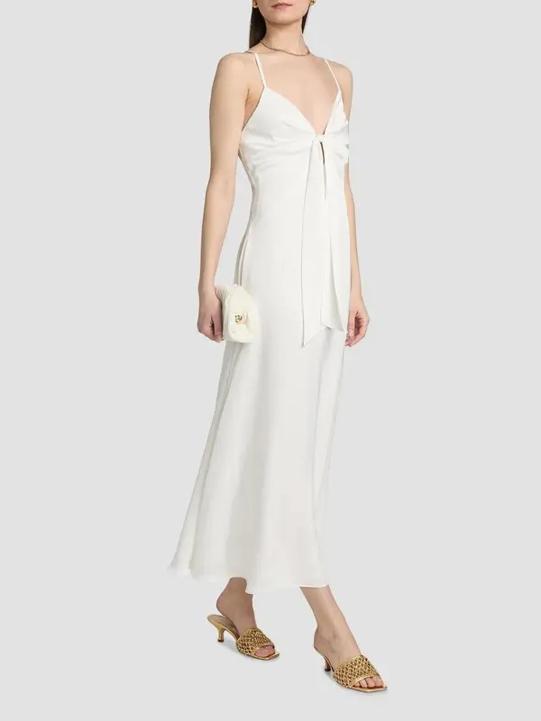 Ramy Brook Mckenzie Plunging V-neck A-line Midi-dress - Ivory