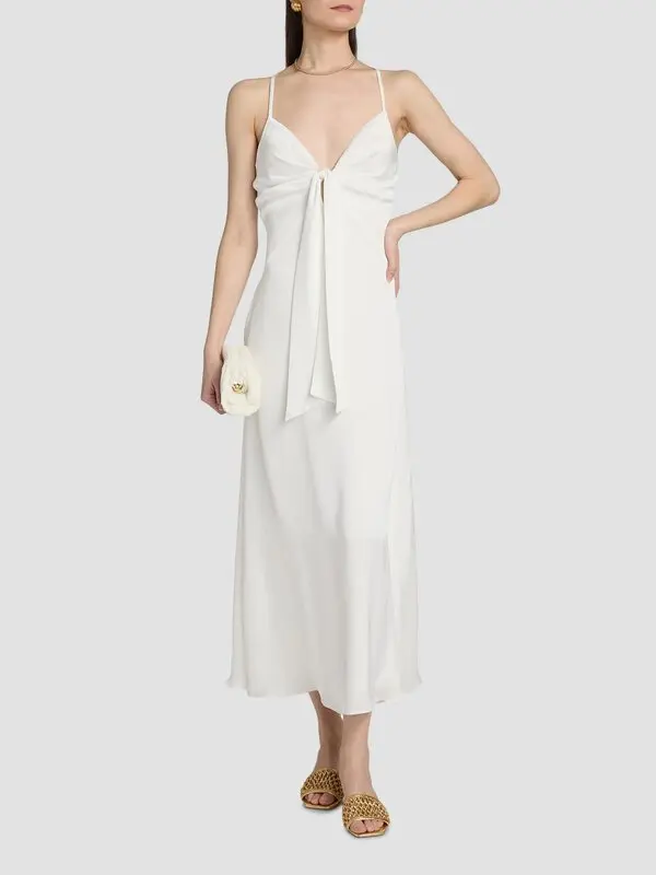 Ramy Brook Mckenzie Plunging V-neck A-line Midi-dress - Ivory