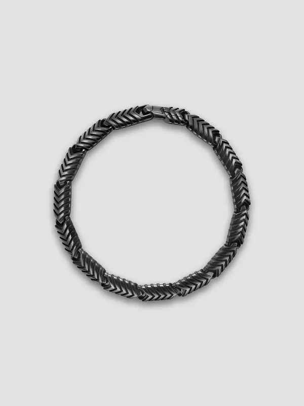 David Yurman Chevron Link Bracelet In Titanium, 7.6mm