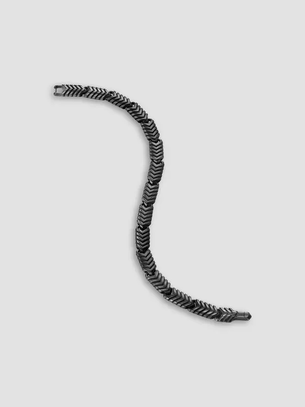 David Yurman Chevron Link Bracelet In Titanium, 7.6mm