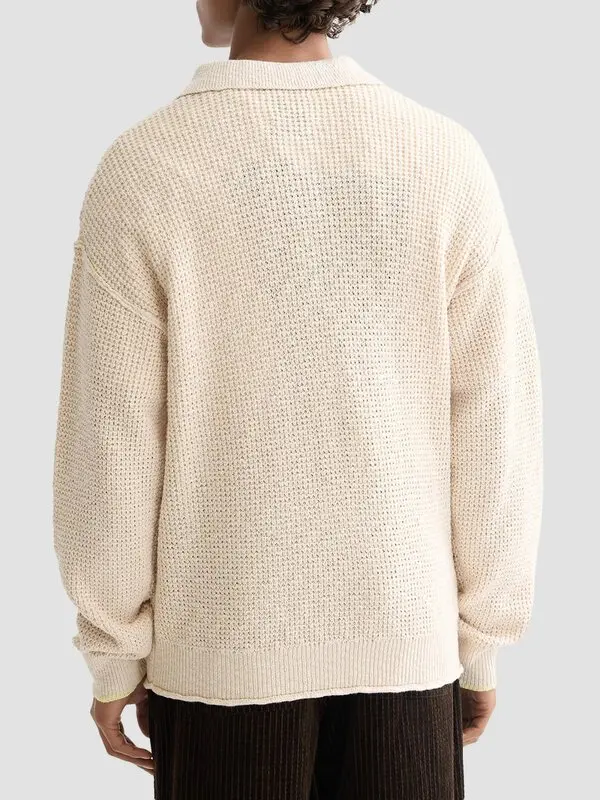 Scotch & Soda Waffle Stitch Polo Sweater