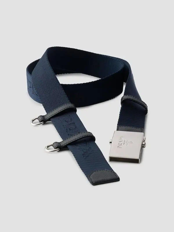 Prada Cotton Tape Belt - Blue