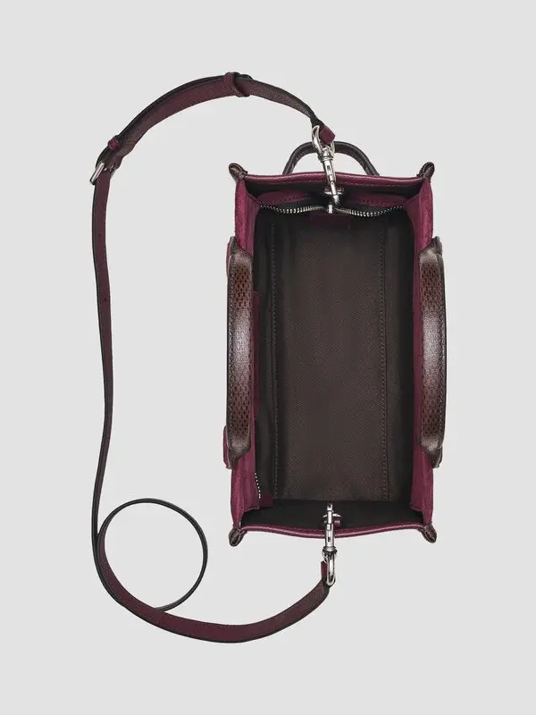Marc Jacobs The Suede Small Tote Bag - Dark Plum