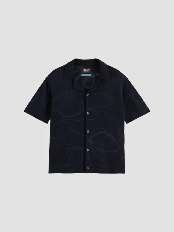Scotch & Soda Jacquard Knit Camp Shirt