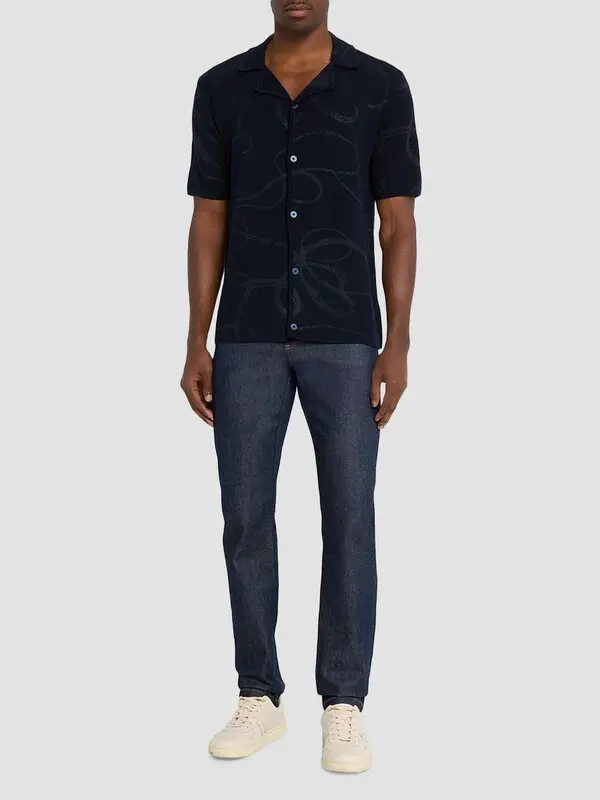Scotch & Soda Jacquard Knit Camp Shirt
