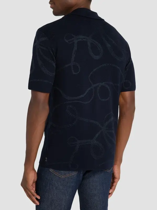 Scotch & Soda Jacquard Knit Camp Shirt