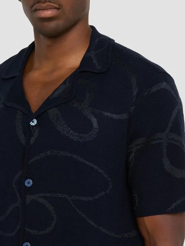 Scotch & Soda Jacquard Knit Camp Shirt