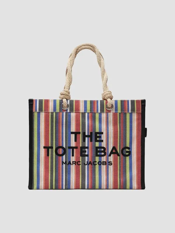 Marc Jacobs The Stripe Mesh Large Tote Bag - Red Multi