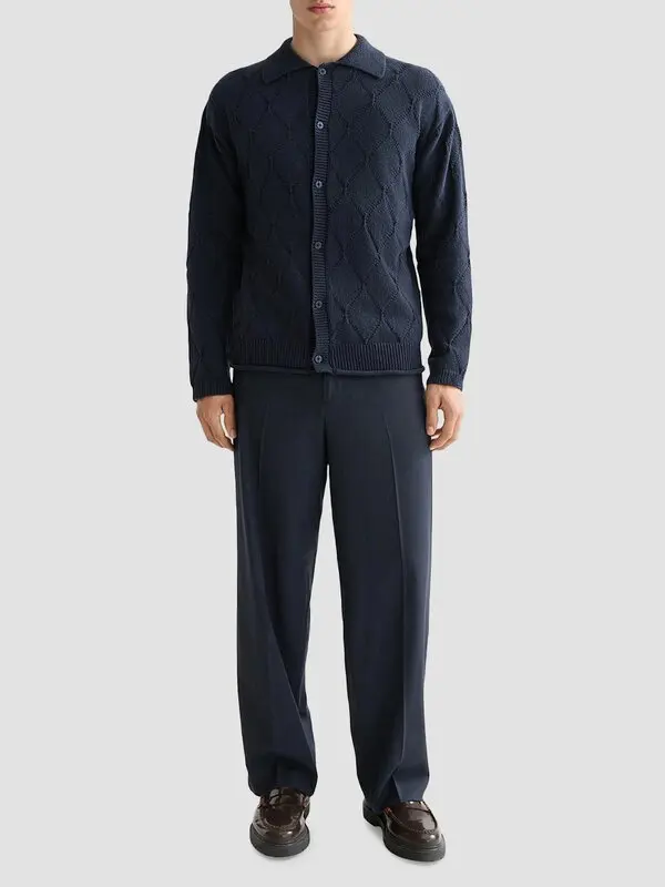 Scotch & Soda Openwork Knit Button-front Cardigan