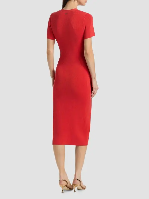 TOCCIN Agnes Rib-knit Midi-dress