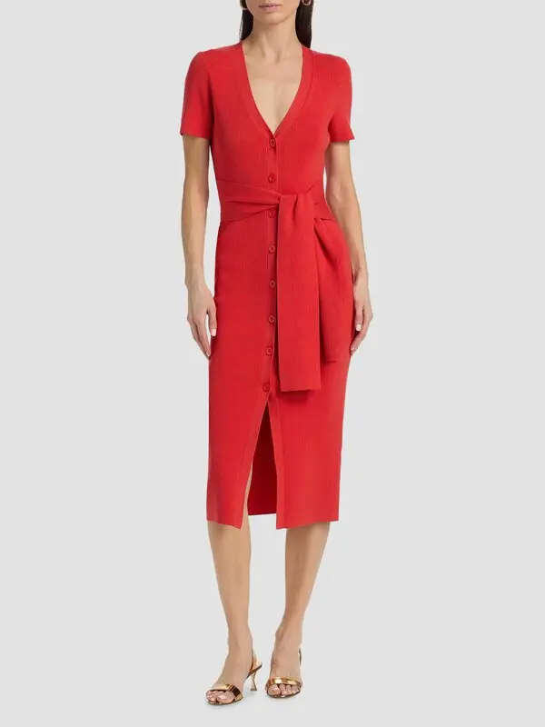 TOCCIN Agnes Rib-knit Midi-dress