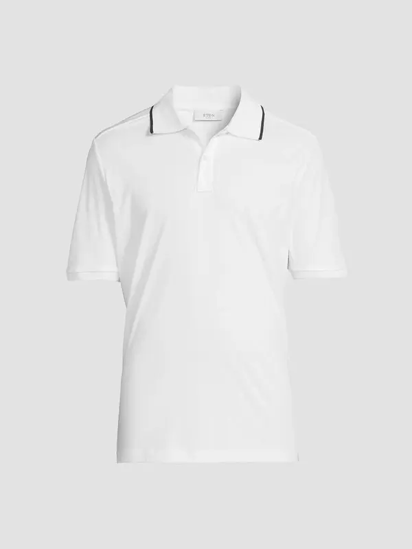 Eton Tipped Collar Jersey Polo Shirt