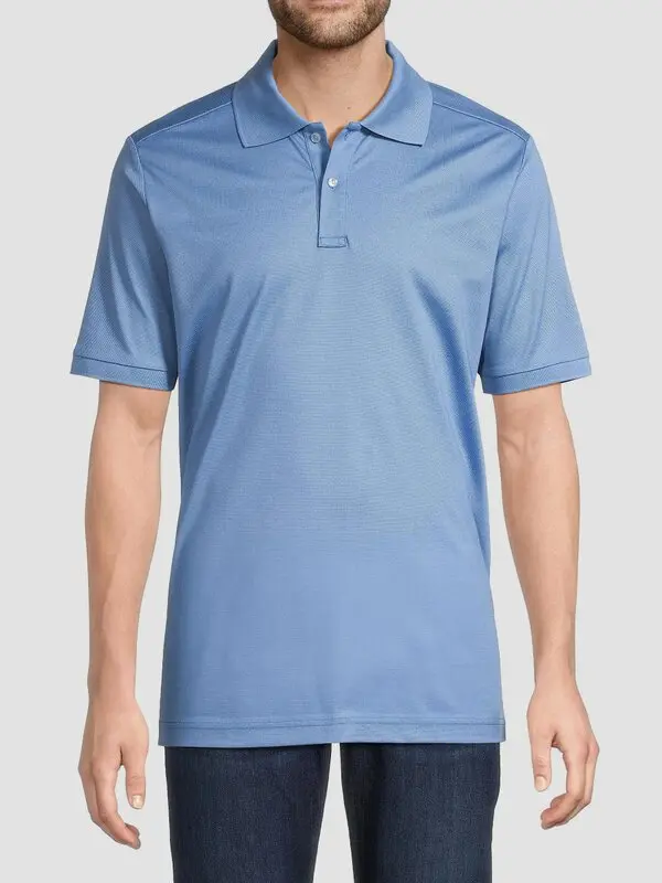 Eton Cotton Piqué Polo Shirt - Blue