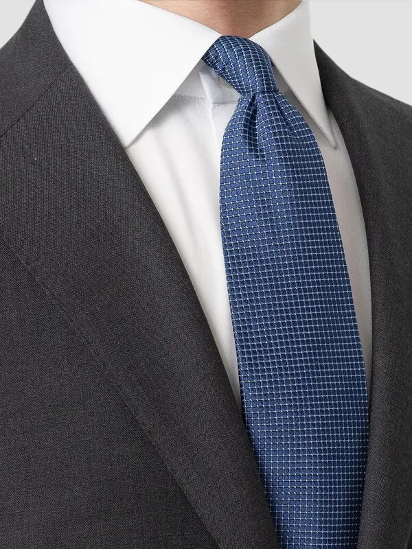 Eton Geometric Satin Silk Tie
