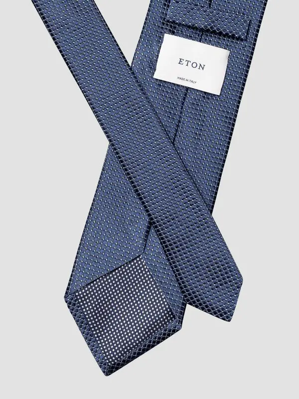 Eton Geometric Satin Silk Tie