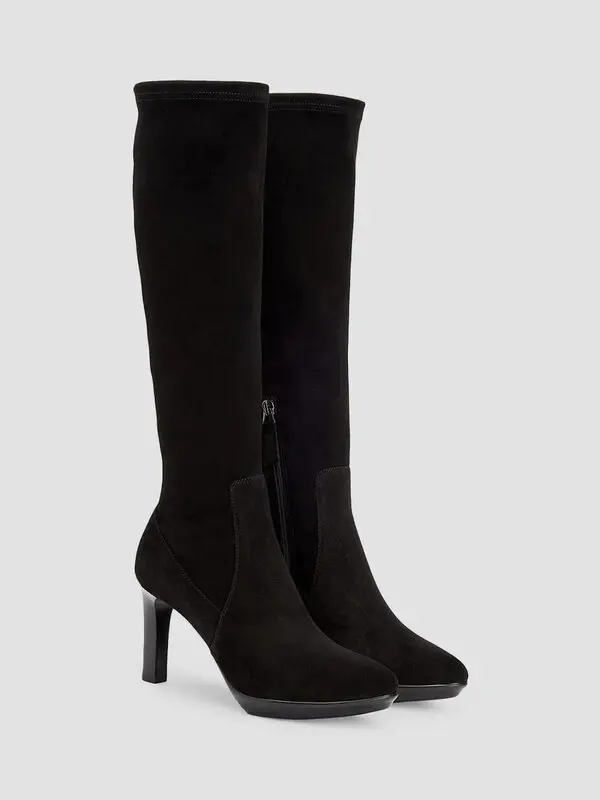 Aquatalia Rhumba 90mm Suede Knee-high Boots - Black
