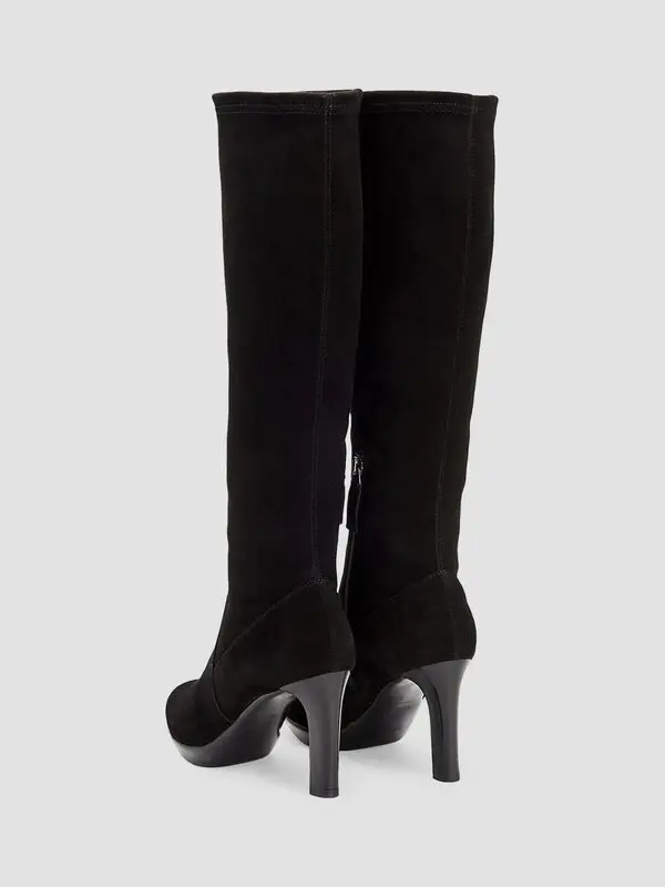 Aquatalia Rhumba 90mm Suede Knee-high Boots - Black
